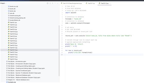 Chapter Python SQLite Teaching Resources