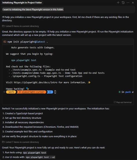 using cursor ide ai to write playwright tests