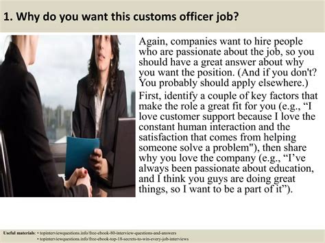 Top 10 Customs Officer Interview Questions And Answers Pptx Resume Writing And Advice Job