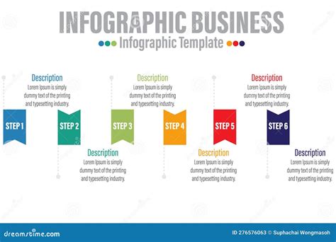Six 6 Steps Or Six 6 Option Infographic Template For Business Modern Chart Diagram With Project
