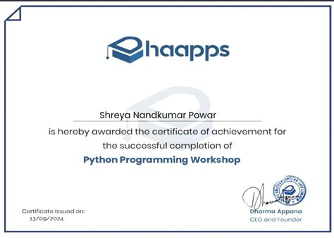 Shreya Powar On Linkedin Python Programming Coding Haapps