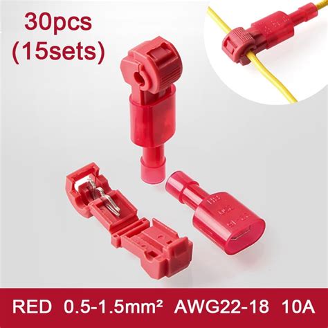 Wire Connector Pcs T Tap Self Stripping Quick Splice Electrical Terminals Male Female Fast