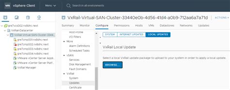 VCF On VxRail Part VxRail Cluster Upgrade Vconfig Pl