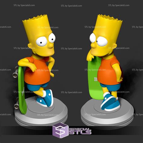 Bart Simpson Skateboarding 3d Printable Specialstl