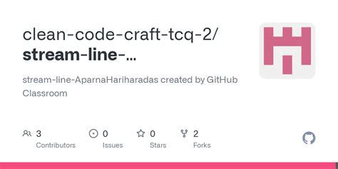 github clean code craft tcq 2 stream line aparnahariharadas stream