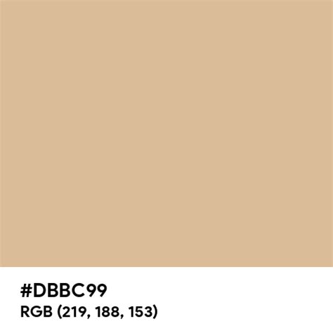 Light Ginger Color Hex Code Is Dbbc99