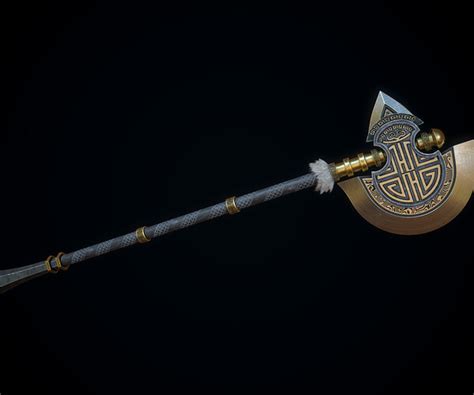 Artstation Chinese Great Axe Game Assets