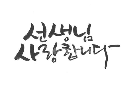 스승의날 스승의날캘리그라피 캘리그라피 선생님사랑합니다 선생님 사진 이미지 일러스트 캘리그라피 수박씨작가