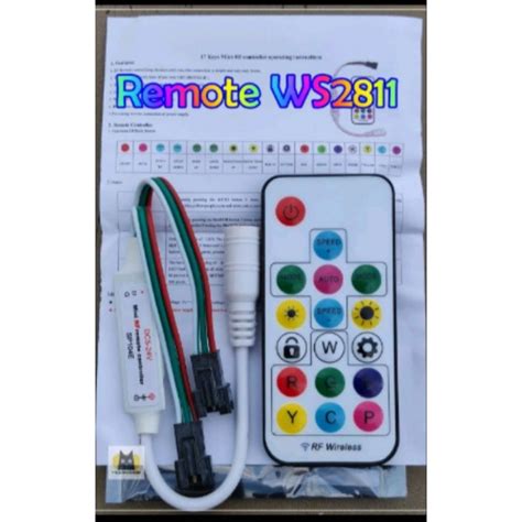 jual modul remote untuk led rgb ws2811 output cabang 1 dan 2