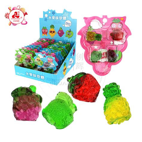 Supply Boxed 4 In 1 Crystal Mixed Fruits Shaped Soft Gummy Fruits Candy Ch J367 1 Wholesale