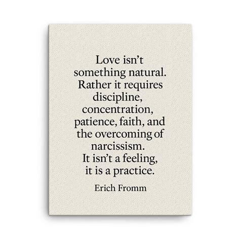 Love Requires Practice Erich Fromm Quote Canvas Print Inspiring Wall