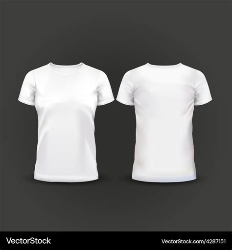 White Womens T Shirt Royalty Free Vector Image