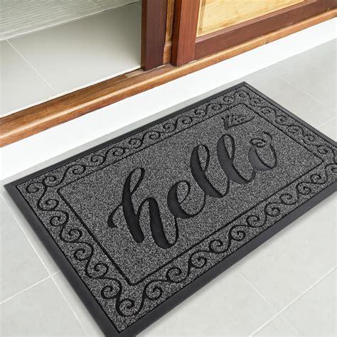 Yimobra Hello Door Mat Outdoor Welcome Front Door Mats For Outside