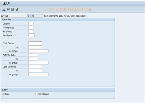 KP SAP Tcode Change Secondary Cost Plan Data