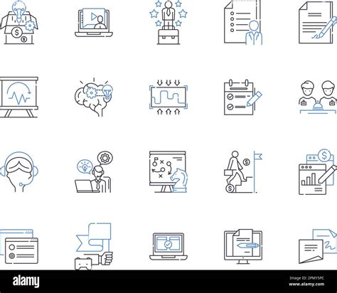 Marketing Management Outline Icons Collection Marketing Management
