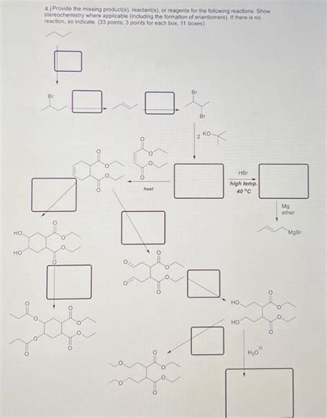 Solved Provide The Missing Product S Reactant S Or Chegg
