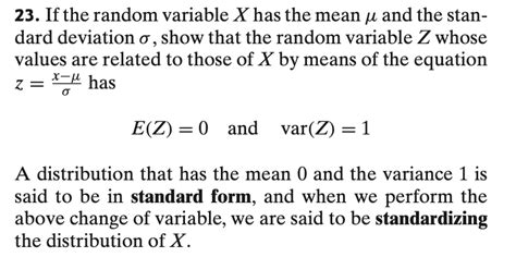 solved if ﻿the random variable x ﻿has the mean μand ﻿the