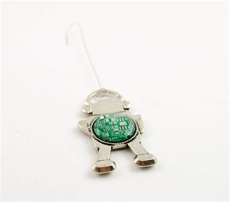 robot ornament recycled circuit board ornament robot etsy