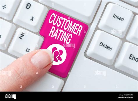 Hand Writing Sign Customer Rating Business Showcase Each Point Of The