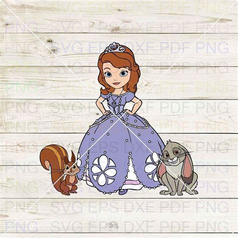 Princess Sofia Sofia The First 006 Svg Dxf Eps Pdf Png Cricut Cutting File Vector Clipart
