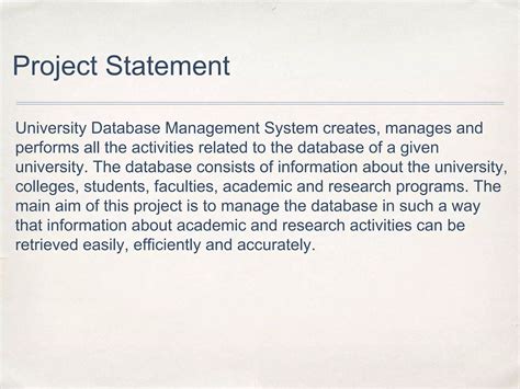 university database management project pptx databases computer