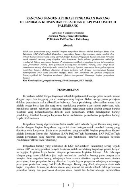 Pdf Rancang Bangun Aplikasi Pengadaan Barang Wp Content