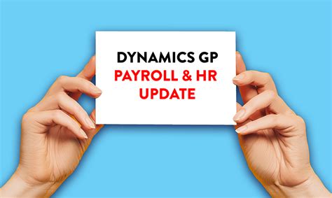 An Update For Dynamics GP Payroll And HR Users