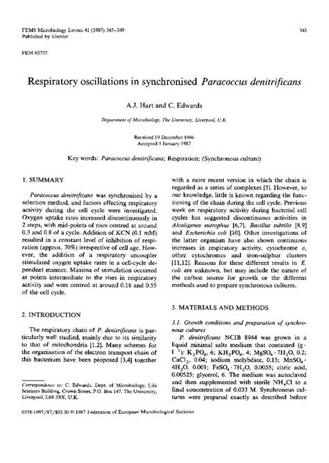 Pdf Respiratory Oscillations In Synchronised Paracoccus Denitrificans Dokumen Tips