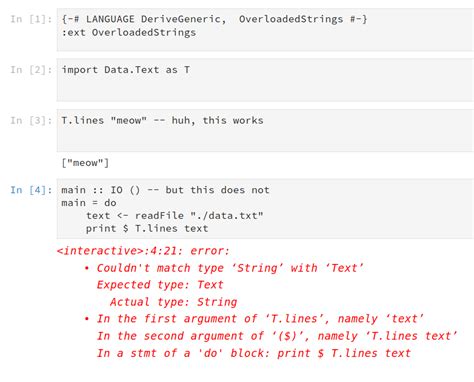Haskell How Can I Set Overloadedstrings In An Ihaskell Notebook