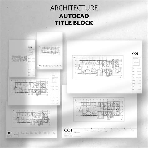 Minimalist Architect Title Block Templates Autocad Title Block