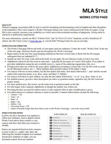 MLA Works Cited Page Examples To Download MLA Works Cited Page Examples To Download