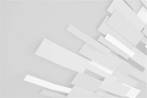 Premium Photo White Minimal Geometry Background