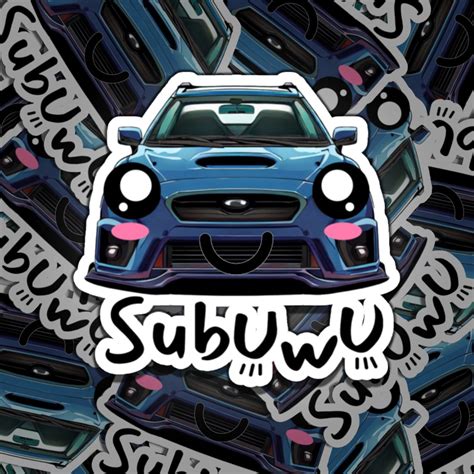 Subuwu Subaru Car Sticker Cute And Playful Vinyl Decal For Etsy