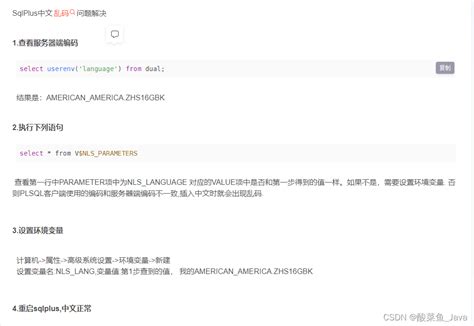 解决oracle中sqlplus乱码问题oracle Sqlplus 乱码 Csdn博客
