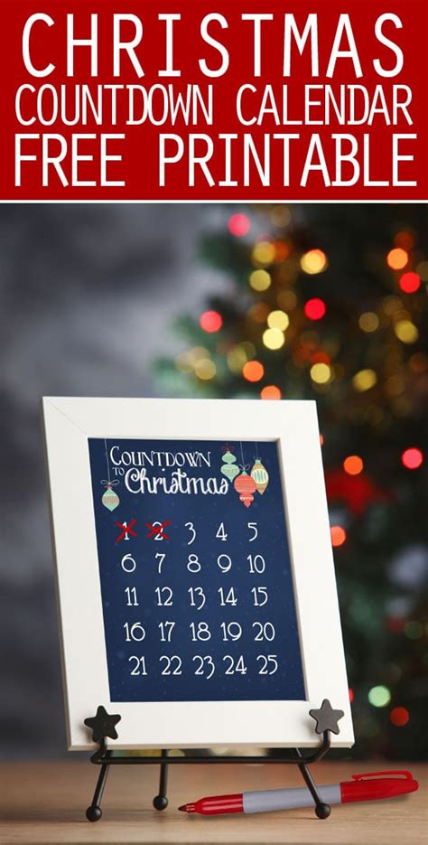 Christmas Countdown Calendar Free Printable How To Nest For Less™