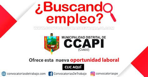 MUNICIPALIDAD DE CCAPI Convocatoria CAS N JEFE DE LA OFICINA DE PLANEAMIENTO Y PRESUPUESTO