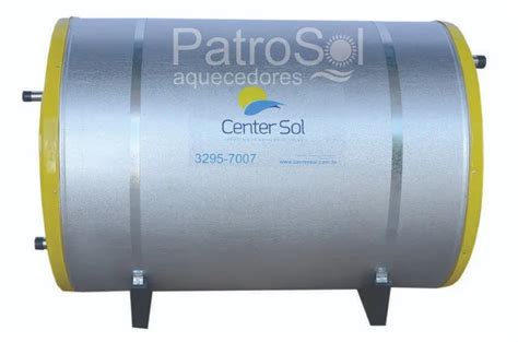 Boiler Solar Inox Baixa Pressão Litros Apoio Elétrico Center Sol