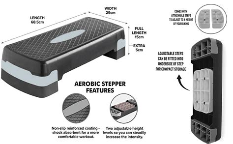 Max Strength Multi Level Aerobic Step Exercise Training Workout Stepper