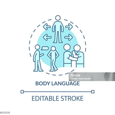 Body Language Turquoise Concept Icon Stock Illustration Download