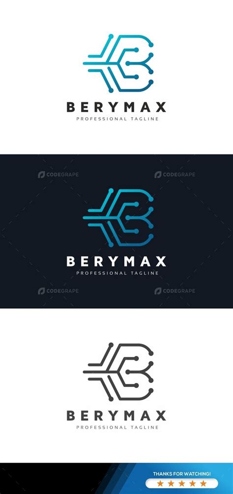 B Letter Digital Logo