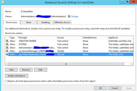 redirected folder permission problems windows spiceworks community