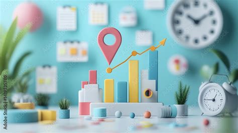 Minimal 3d Forecast Graph For Financial Planning Growth Line Shooting