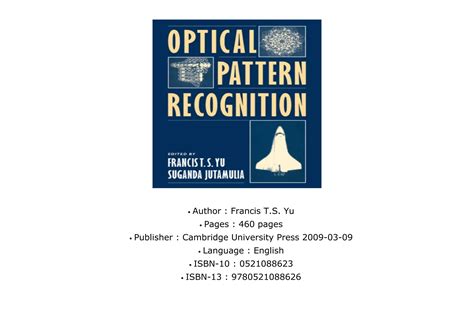 Optical Pattern Recognition Pdf Technology And Computing