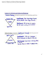 Lesson 2 1 Patterns And Inductive Reasoning Pdf Lesson 21 Patterns And Inductive Reasoning