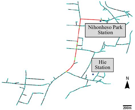 Route Obtained Adopting Dijkstras Algorithm Between Hie Station And
