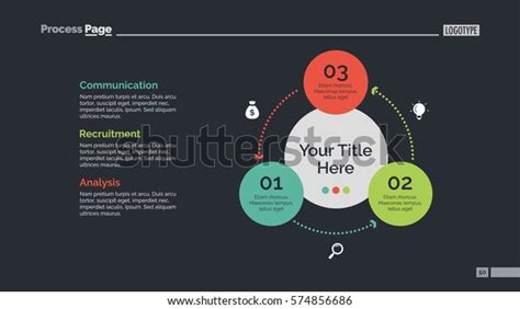 three circles cycle slide template stock vector royalty free 574856686