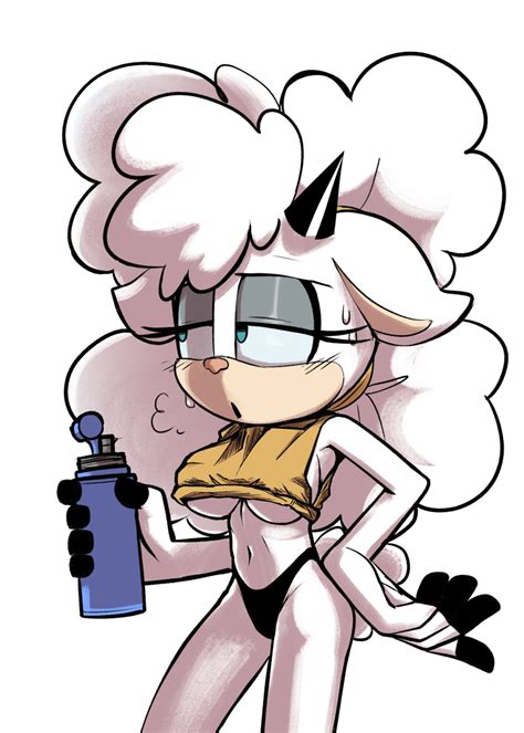 Rule 34 1girls 2d Anthro Big Hair Blue Eyes Blush Bottle Breasts Caprine Drink Female Fluffy