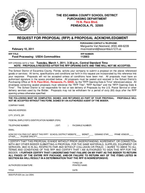 Fillable Online Amendment A Request For Proposal Rfp Fax Email