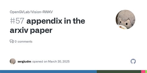 Appendix In The Arxiv Paper · Issue 57 · Opengvlab Vision Rwkv · Github