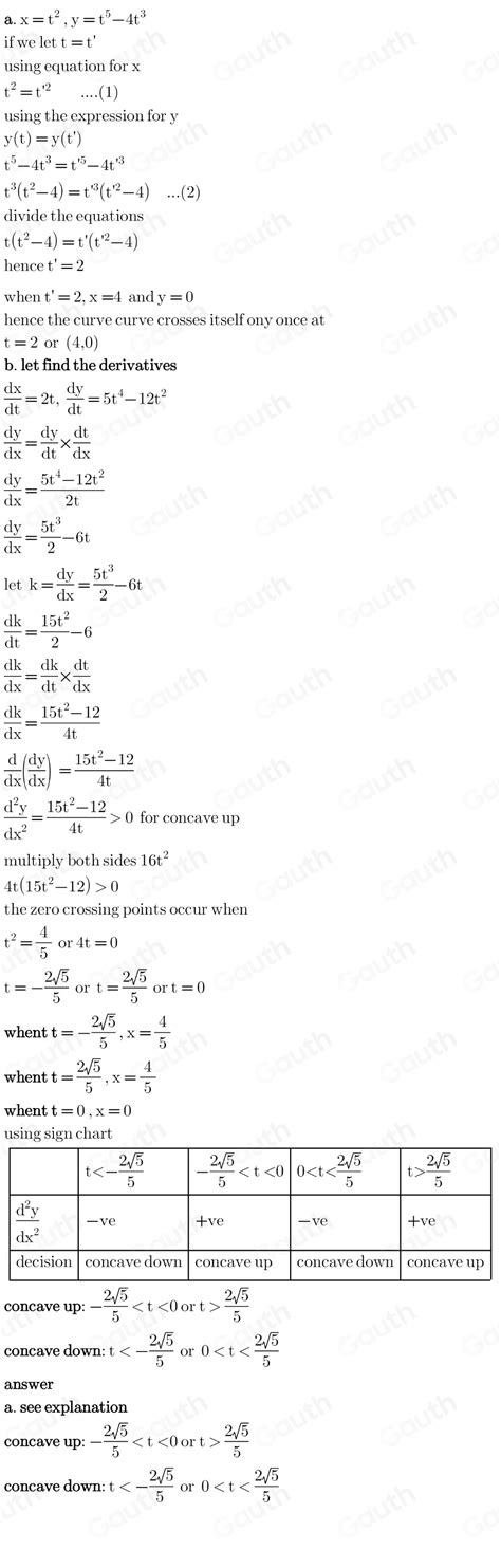 solved 3 let a parametric curve be defined by x t 2 and y t 5 4t 3